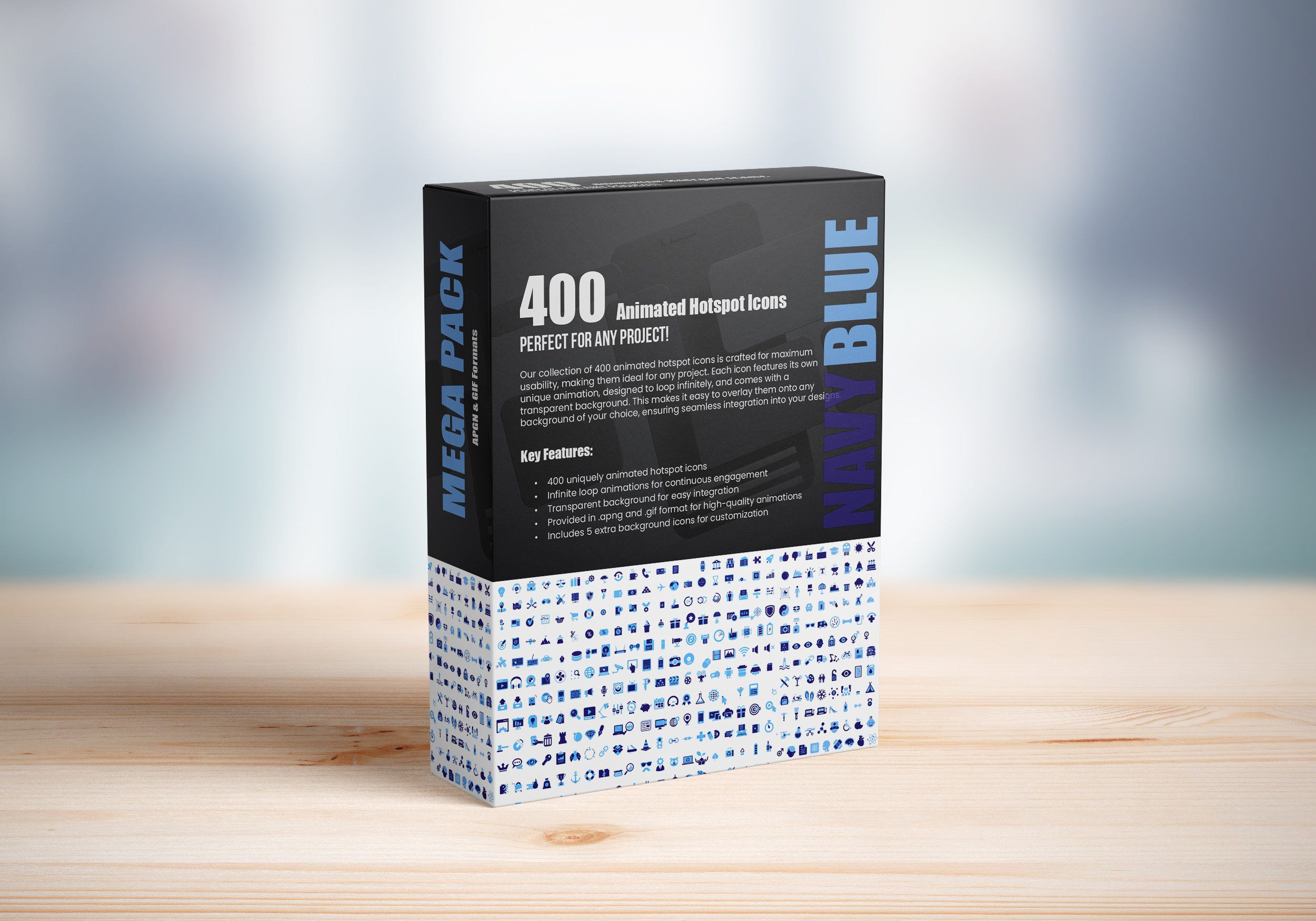 400-Animated-Icons-Complete-Collections-Software-Mega-Pack-Navy-Blue ...