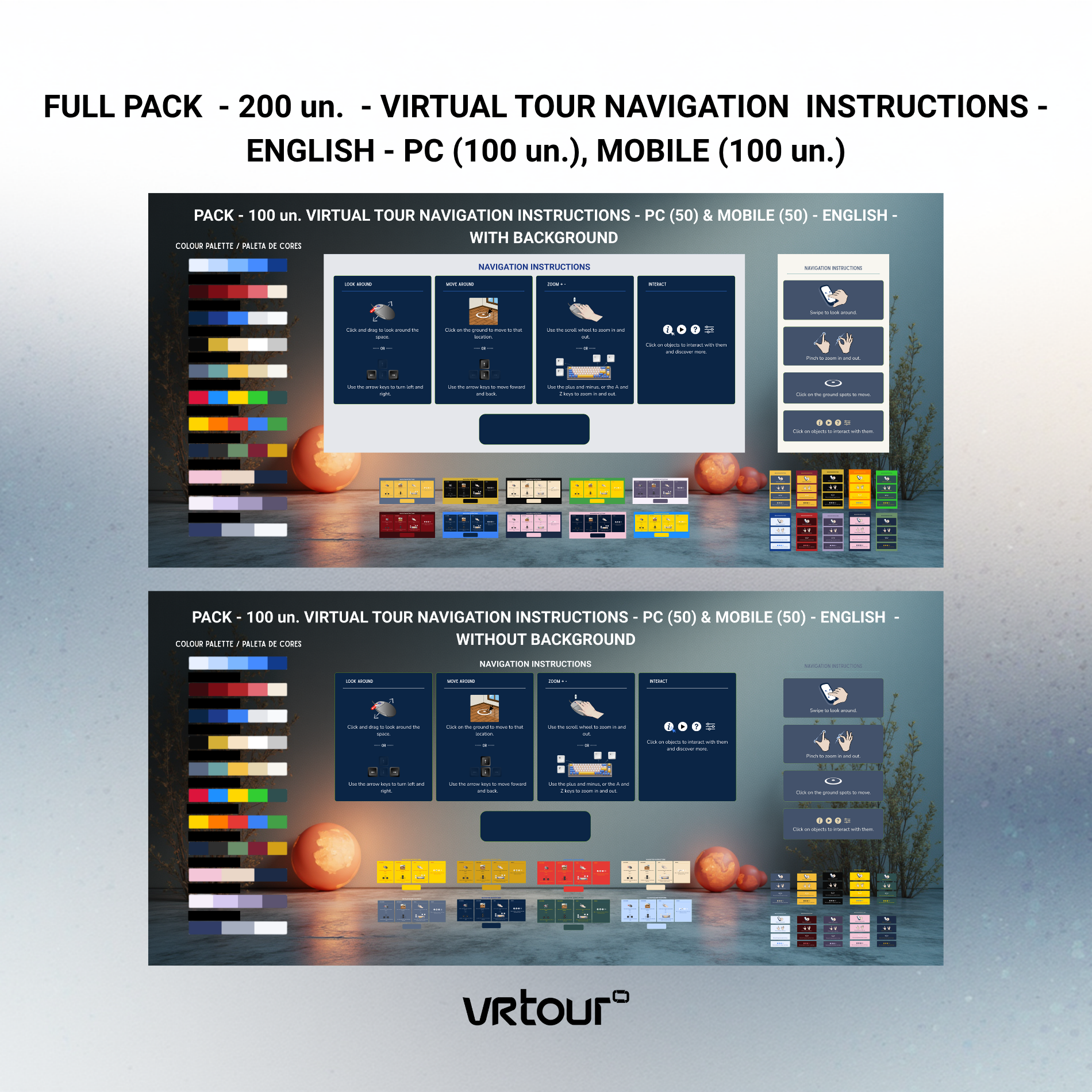 FULL PACK – VIRTUAL TOUR NAVIGATION INSTRUCTIONS WITHOUT BACKGROUND ...
